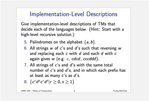 solved implementation level descriptions give