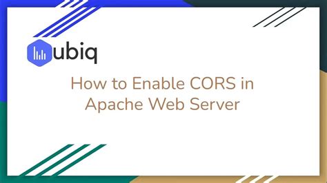 Enable Cors In Apache Server Youtube