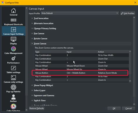 Issues With Zooming Without Dragging General Questions Krita Artists