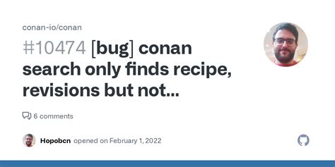 Bug Conan Search Only Finds Recipe Revisions But Not Packages Issue Conan Io Conan