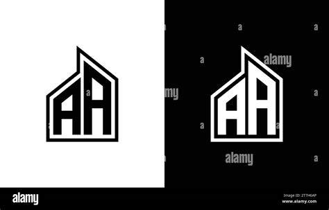 Letter Aa Building Vector Logo Design Template Letter Aa Real Estate