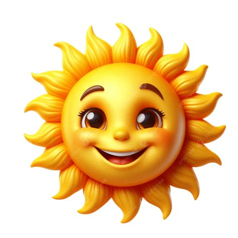 A Cheerful Sun Emoji Icon Radiating Light And Joy Representing Sunny