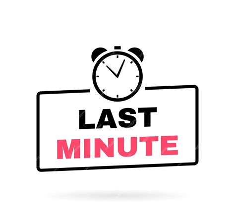 Premium Vector Last Minute Geometric Badge With Stopwatch Label