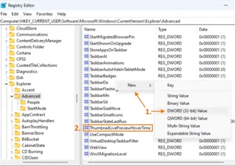 Change Mouse Hover Time To Show Taskbar Thumbnail Live Preview