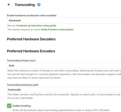 Harwdare Encoders Decoders Missing Linux Emby Community