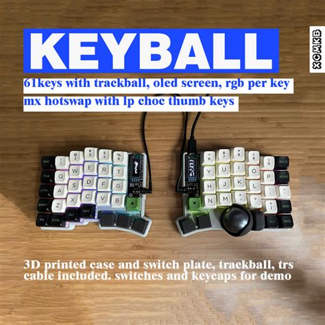 Keyball61 Keyball Trackball Split Ergonomic Keyboard Qmk Vial Shopee Malaysia