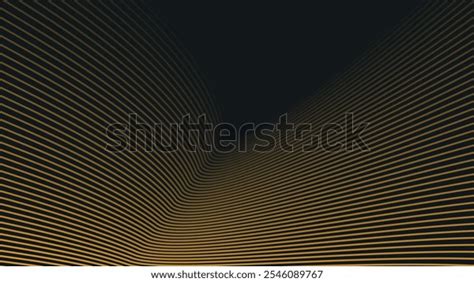 Black Abstract Background Gold Curve Lines Stock Vector Royalty Free 2546089767 Shutterstock
