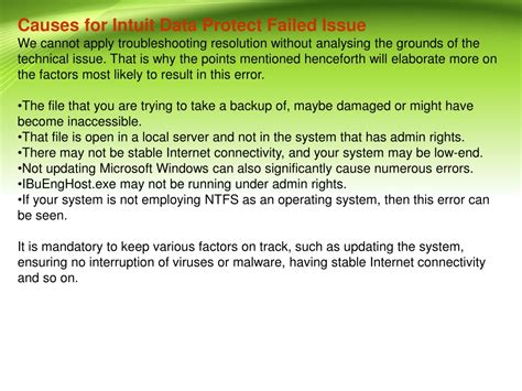 PPT Effective Fixation Methods For Intuit Data Protect Backup Failed Issue PowerPoint