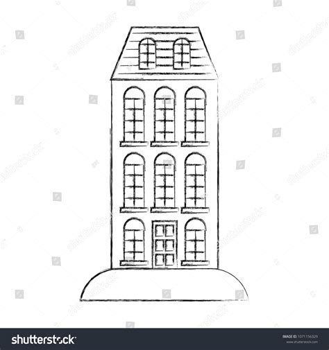 Big Building Structure Icon Stock Vector Royalty Free 1071156329