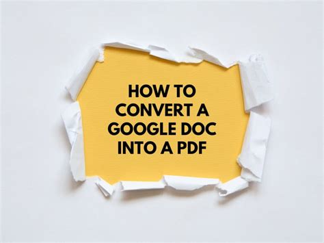 How To Convert A Google Doc Into A PDF Easy Methods