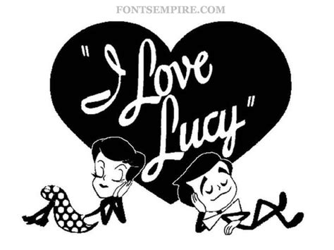 I Love Lucy Logo Black And White