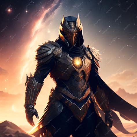 Premium Ai Image Asassin Warrior Character With Galaxy Background For Wallpaper Gaming