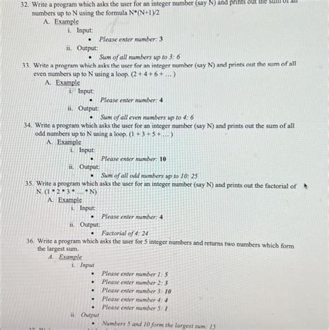 Solved Write A Program Which Asks The User For An Inte Chegg
