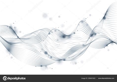 particles mesh array sound wave flowing points vector effect