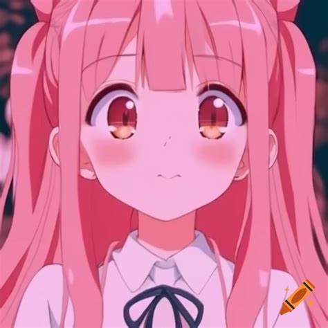 Cute Anime Girl With Pink Hair And Cat Ears Created On Craiyon