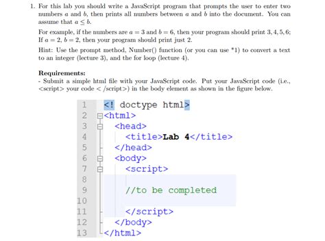 Solved For This Lab You Should Write A JavaScript Program Chegg Com