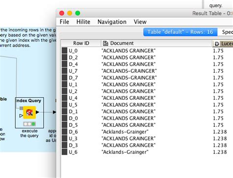 similarity string search in 1 column knime analytics platform knime