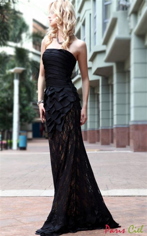 Чёрное вечернее платье в пол | Вечерние платья | Выпускные платья ...