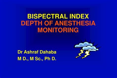 Ppt Bispectral Index Depth Of Anesthesia Monitoring Powerpoint