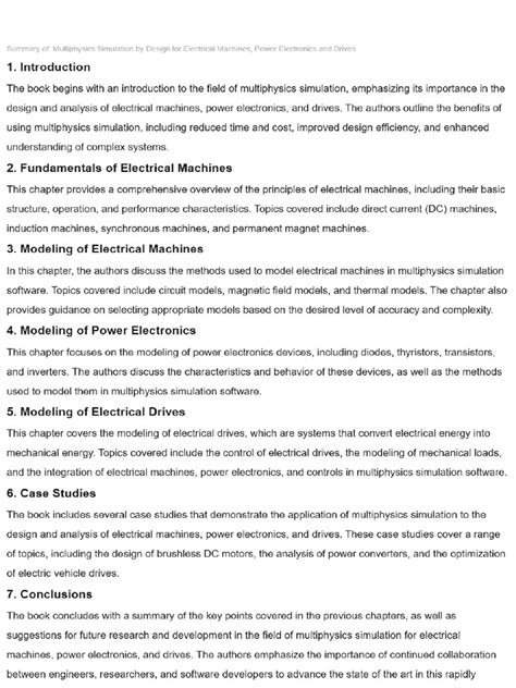 Multiphysics Simulation By Design For Electrical Machines Power