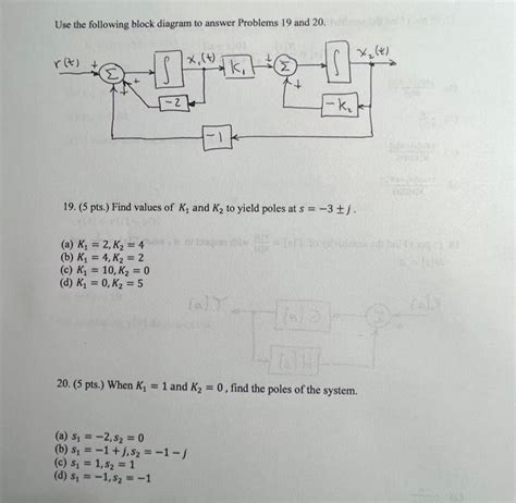 Solved Use The Following Block Diagram To Answer Problems Chegg