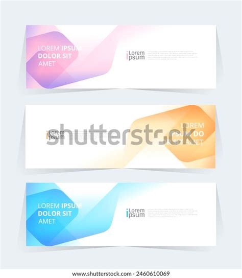 Geometric Banner Design Vector Presentation Template Stock Vector Royalty Free 2460610069