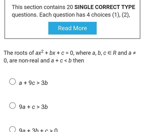 This Section Contains 20 Single Correct Type Questions Each Question Has