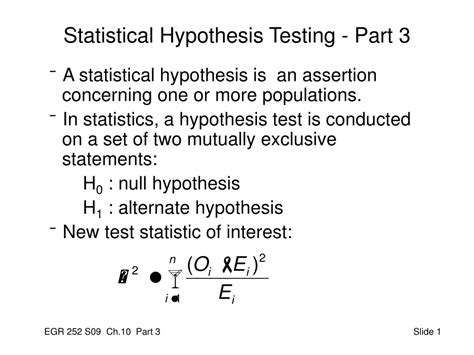 Ppt Hypothesis Testing Goodness Of Fit And Independence Tests