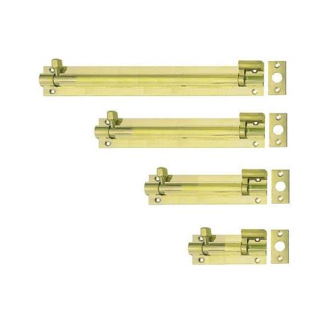 Polished Brass Necked Barrel Bolt 102mm X 25mm Brightshots