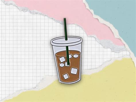 Iced Coffee Enamel Pin Starbucks Barista Apron Pin Coffee Or Die Badge