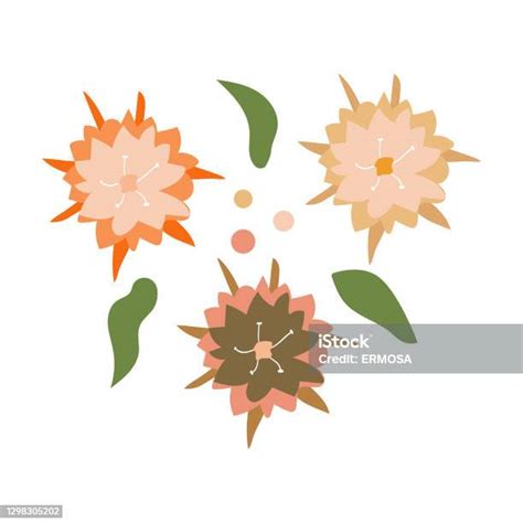 웨딩 디자인에 대한 손으로 그린 현대 꽃 플랫 일러스트레이션 0명에 대한 스톡 벡터 아트 및 기타 이미지 0명 개체 그룹 결혼식 Istock