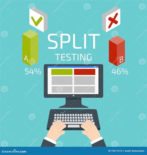 Split Testing Hands And Decktop Stock Vector Illustration Of Idea
