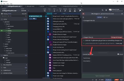 GitKraken Git GUI How To Committing Changes Coding With Calvin