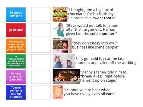 Body Parts Idioms Match Up