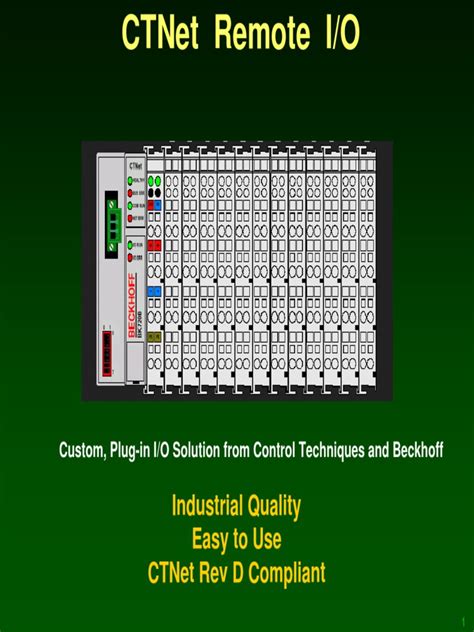 Beckhoff Remote Io Basics Inputoutput Parameter Computer Programming