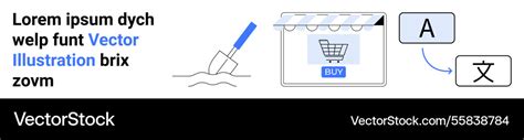 E Commerce Localization Process With Store Vector Image