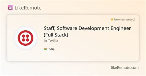 📩 staff software development engineer full stack at 🏢 twilio 📍