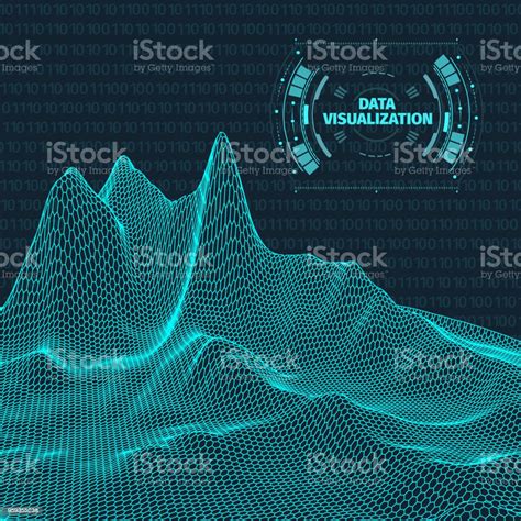 Data Visualization Background Futuristic Design Hud Element Binary Code Coding And Programming