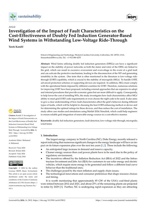 Pdf Investigation Of The Impact Of Fault Characteristics On The Cost