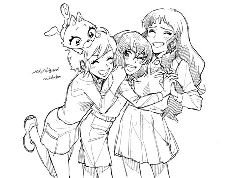 Menori Luna Sharla And Chako Mujin Wakusei Survive Drawn By