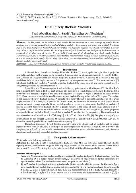 Pdf Dual Purely Rickart Modules
