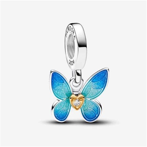 Pandora Jewelry Pandora Blue Butterfly Necklace Charm Poshmark