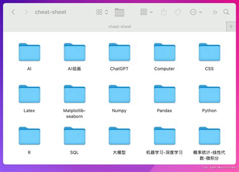史上最全！371张速查表，涵盖ai、chatgpt、python、r、深度学习、机器学习等 Py学习