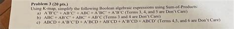 Solved Do Each Part A Through C Make K Maps And Then Chegg