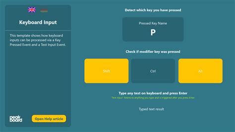 Script Example For Processing Keyboard Inputs