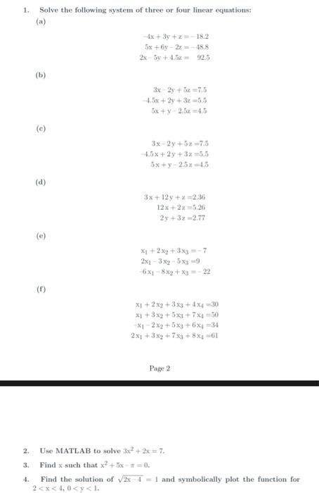 Solved Computational Physics Matlab Answer The Following Chegg