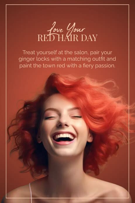 Modèle Love Your Red Hair Day Poster Postermywall