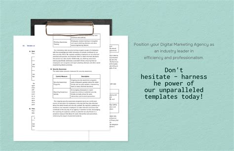 Digital Marketing Agency Data Security Policy Template In Word Pdf