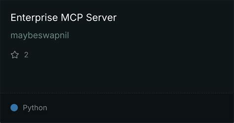 Enterprise Mcp Server Glama