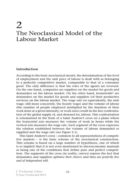 Labour Market Neoclassical Pdf Labour Economics Utility